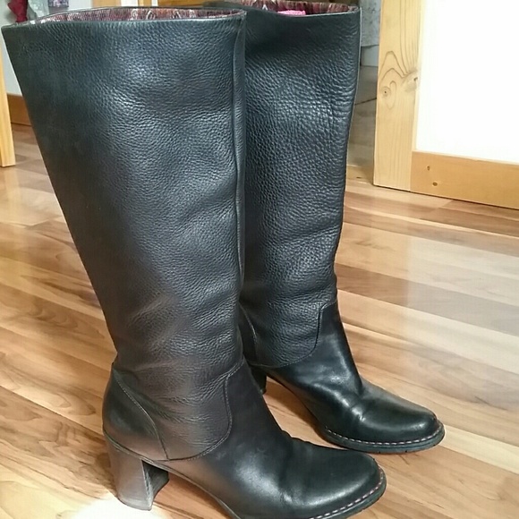 Indigo | Shoes | Indigo Clarks Black Leather Boots | Poshmark